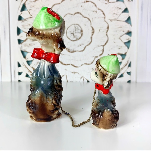 Accents | Vintage Kitsch Poodle Dog With Puppy Chained | Poshmark